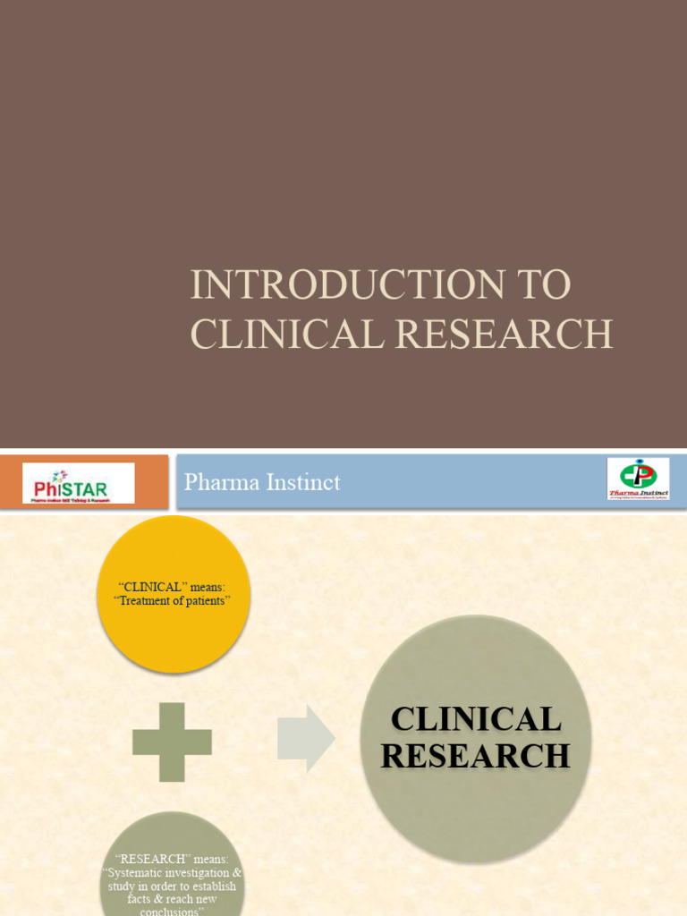 1 B Introduction To Clinical Research | PDF | Clinical Trial | Phases ...