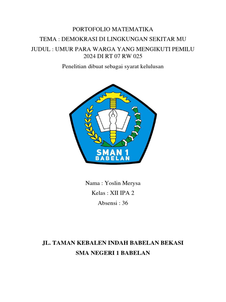 Yoslin Merysa (36) XII IPA 2 - Portofolio Math | PDF