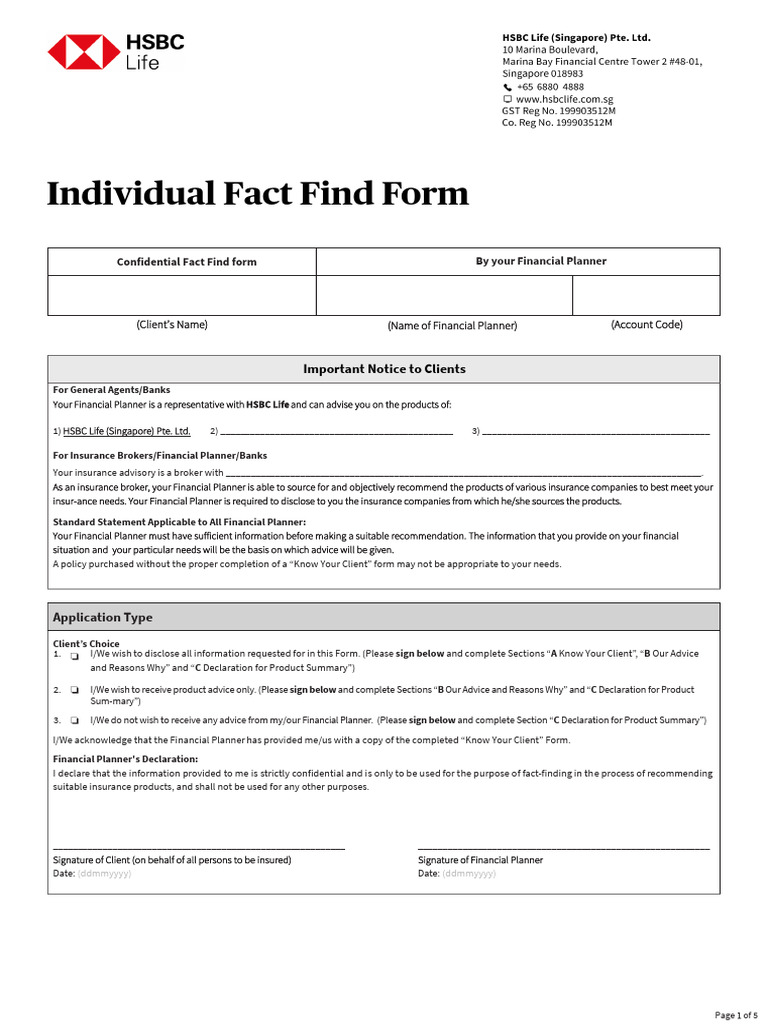 Financial Planner Fact Find Form | PDF | Insurance | Loans
