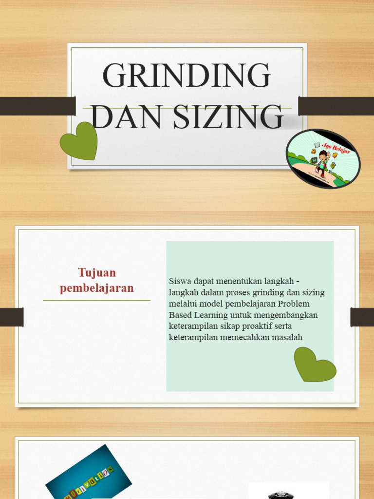 Pembelajaran Grinding & Sizing | PDF