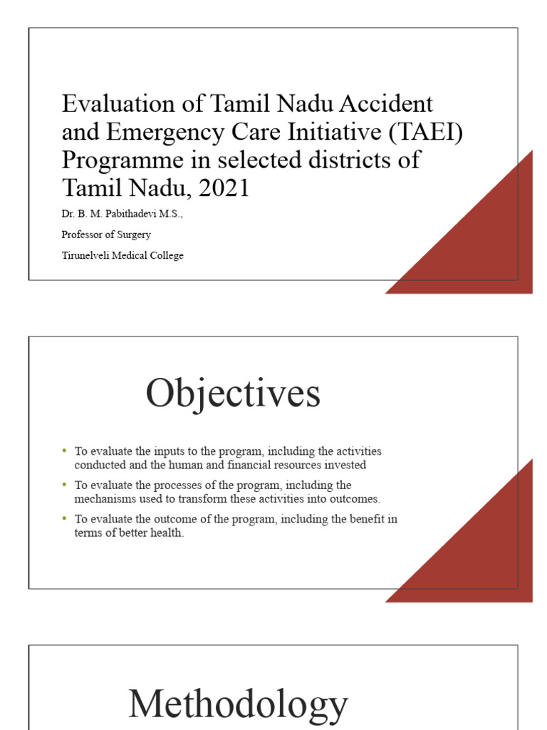 TAEI-TMCH-TNHSRP Presentation Final | PDF | Emergency Department ...