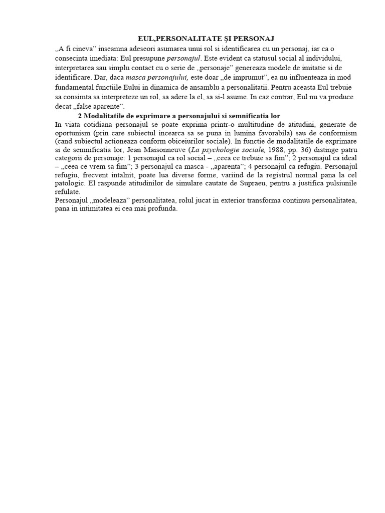 Eul Personajul | PDF