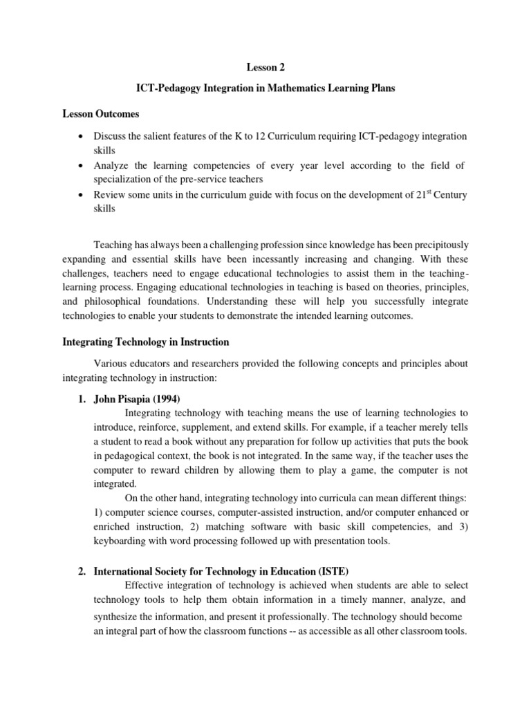 MODULE 1 Lesson 2 Students | PDF | Educational Technology | Information And Communications ...