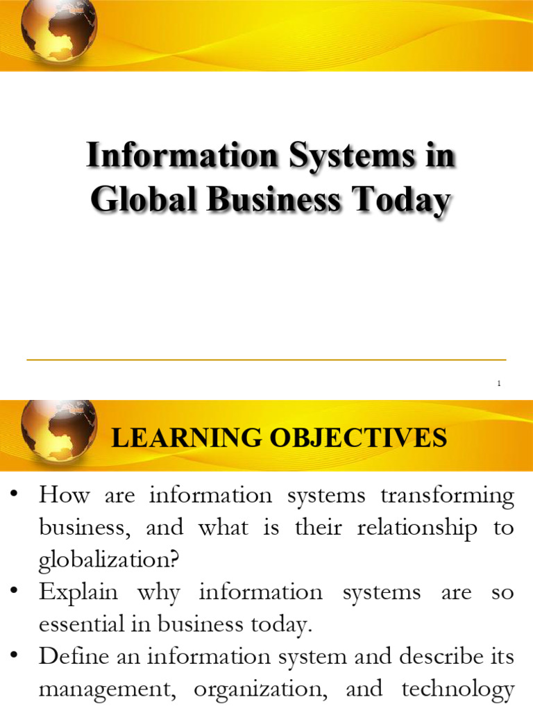 Information System On Global Business | PDF | Information System ...