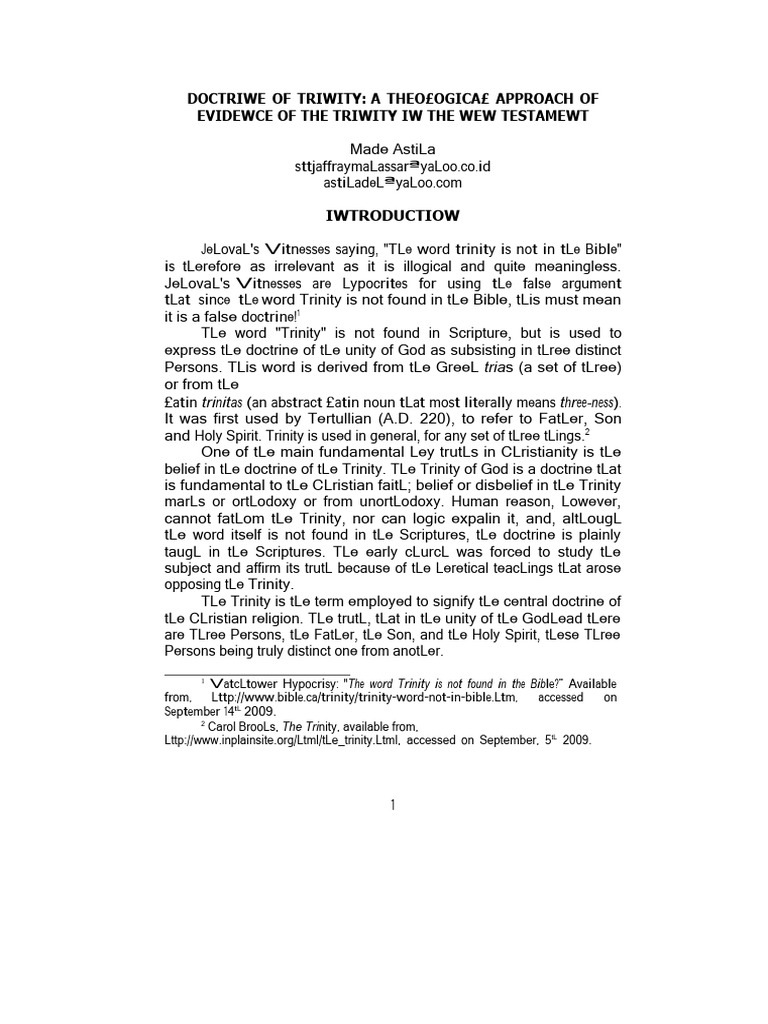 Understanding the Doctrine of Trinity | PDF | Trinity | God The Father