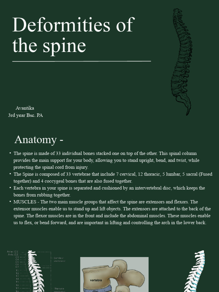 Deformities of The Spine | PDF | Vertebral Column | Scoliosis