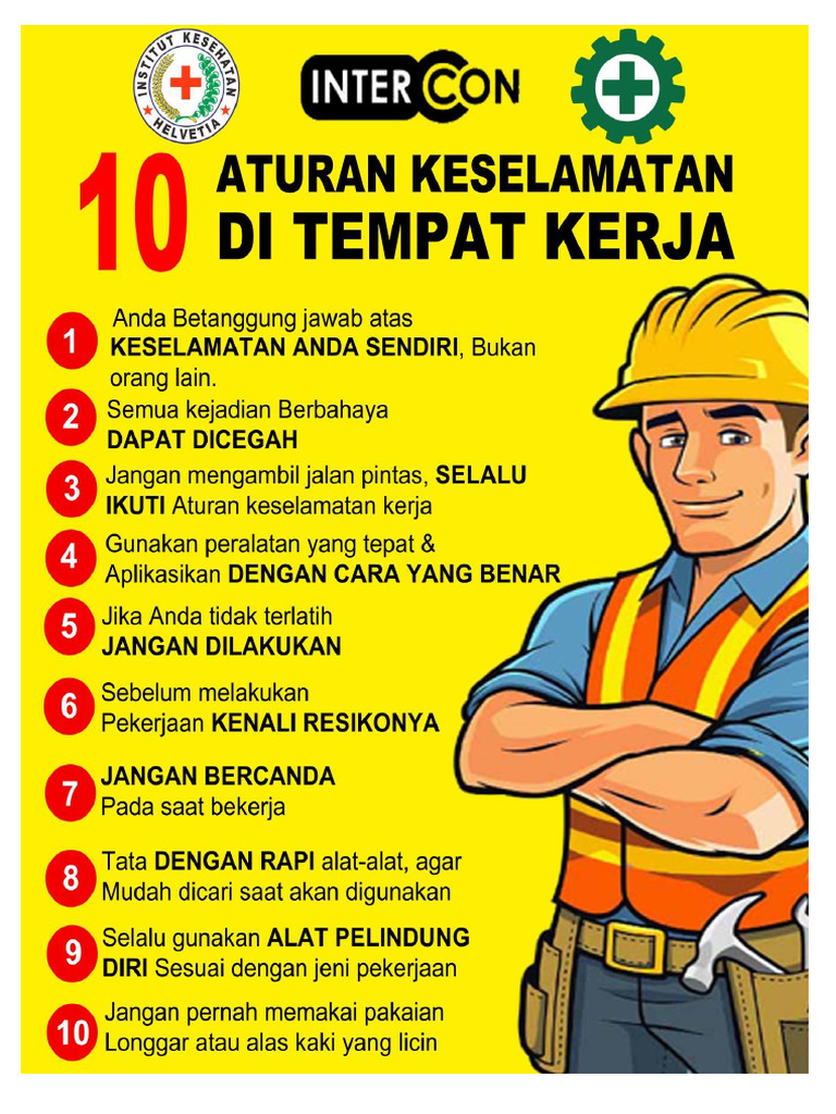 10 Aturan Keselamatan Di Tempat Kerja | PDF