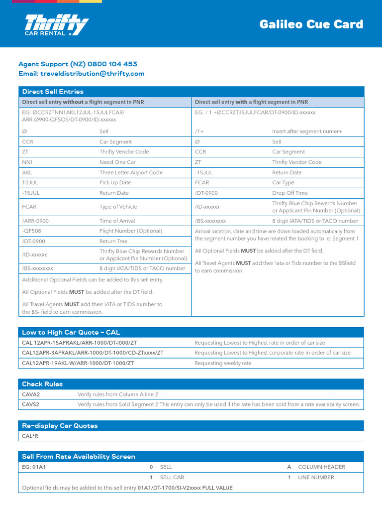 Thrifty Car Rental Entry Guide | PDF | Frequent Flyer Program | Transport