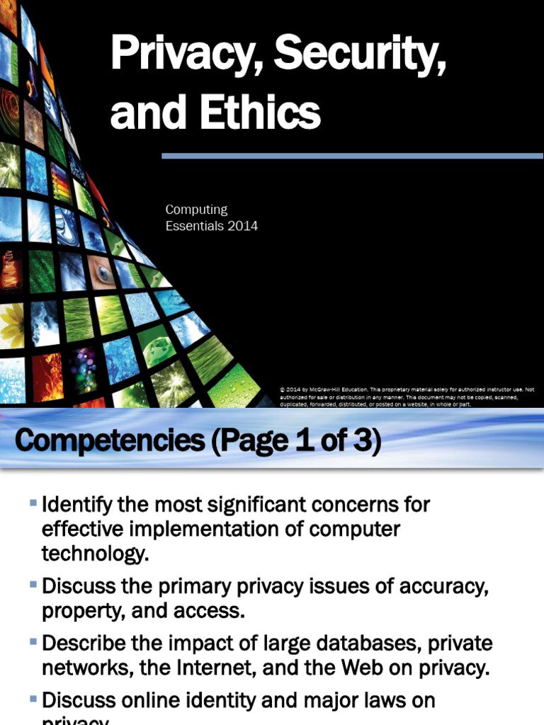 Module#7 Privacy Security and Ethics | PDF | Security | Computer Security
