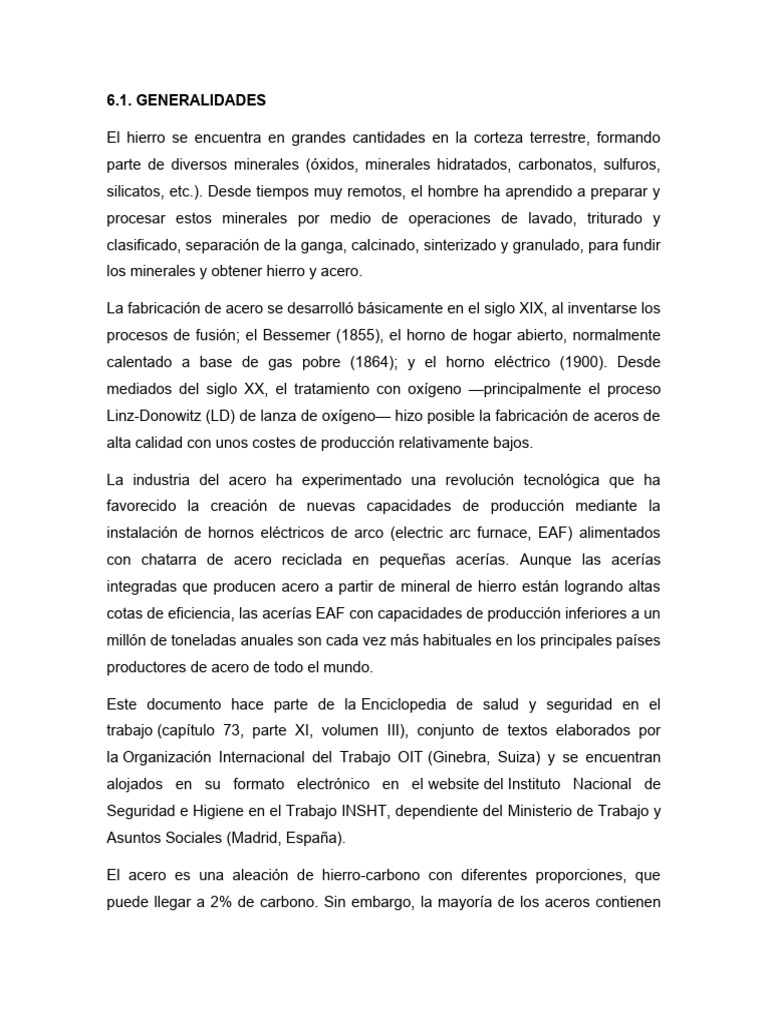 El Acero Caracteristicas Completo | PDF | Acero | Hierro