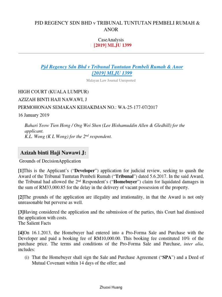 PJD Regency Judicial Review Case Analysis | PDF | Precedent ...