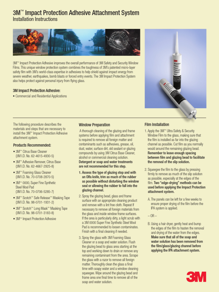 ImpactProtectAdh Spec Data | PDF | Adhesive | Glasses
