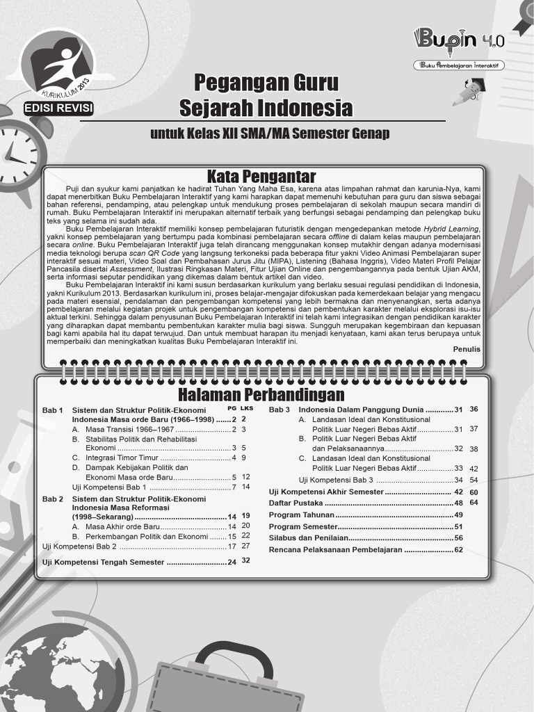PG Sejarah Indonesia 12 Genap K13 88hal | PDF
