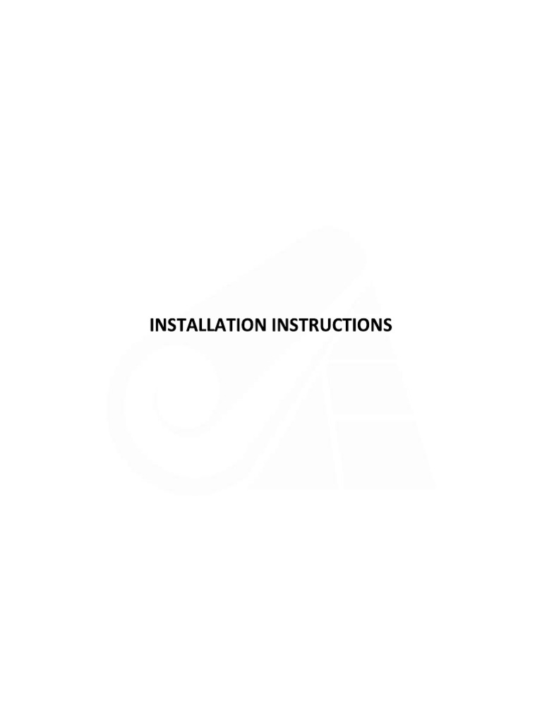 D. Method Statement - Installation Details | PDF