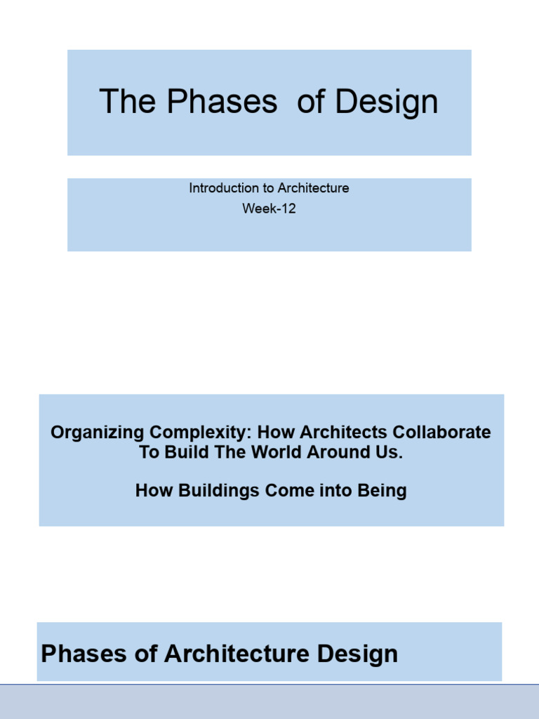 LEC 2-Phases of Design | PDF | Architect | Design