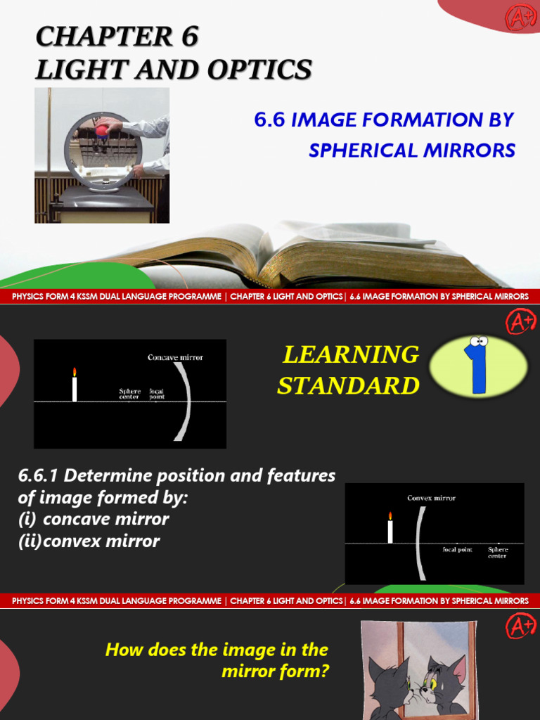 6.6 Image Formation by Spherical Mirrors (Full Answers) | PDF | Mirror ...