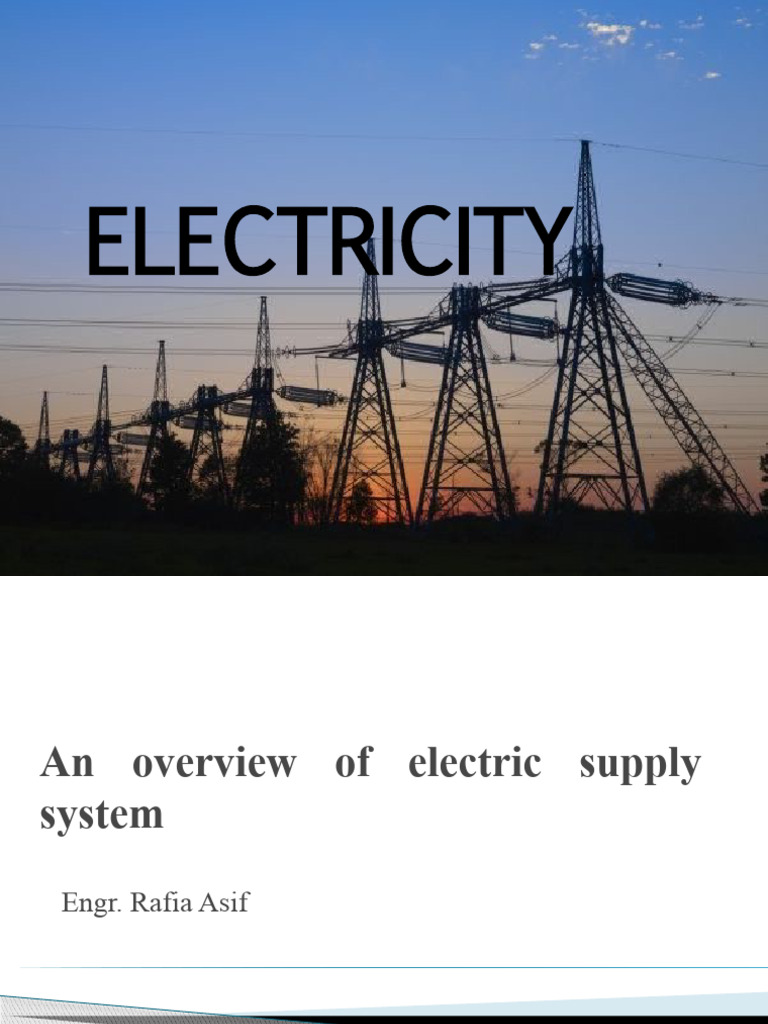 LEC-1 Electric Supply System | PDF | Electricity Generation | Electric Power
