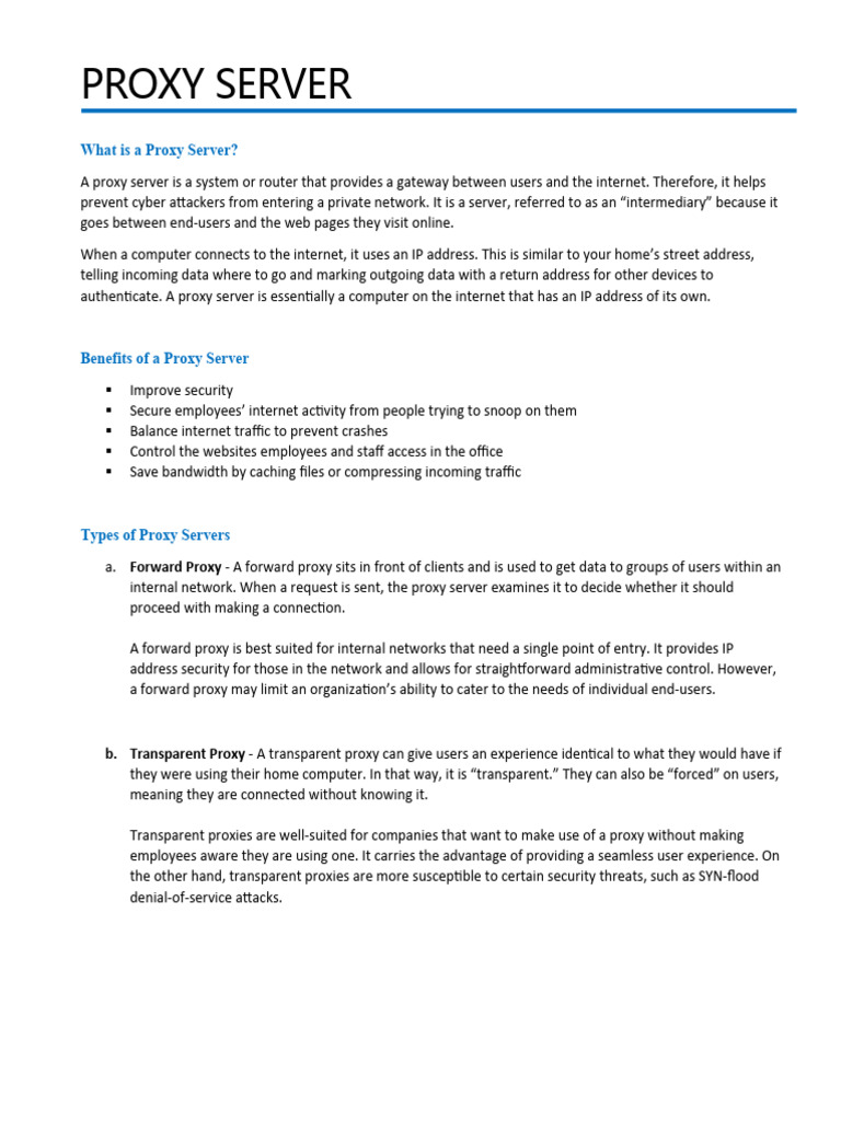 Proxy Server | PDF | Proxy Server | Web Server