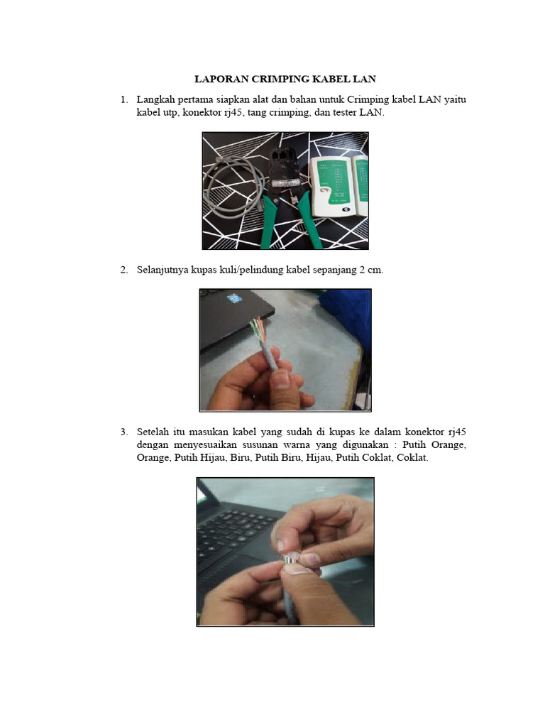 Laporan Crimping Kabel Lan | PDF