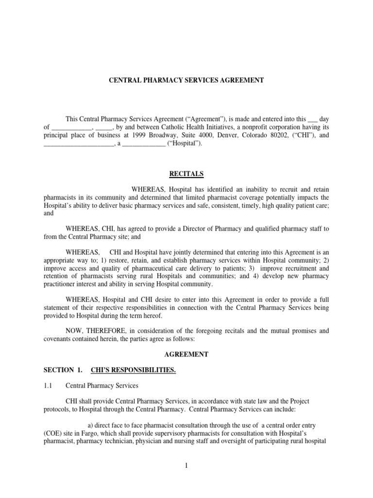 Exampleservicesagreement | PDF | Pharmacist | Health Insurance ...