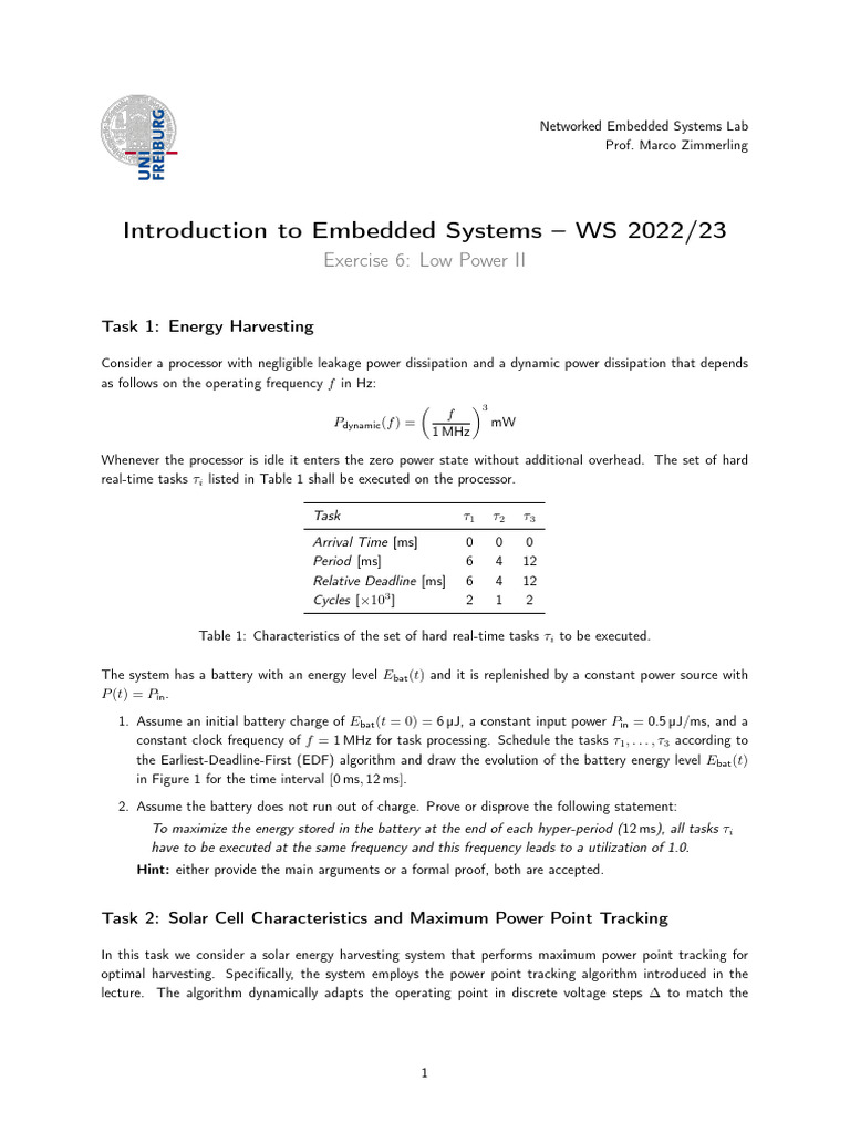 Exercise6 - Introduction For Embedded Systems | PDF | Photovoltaics | Computer Engineering