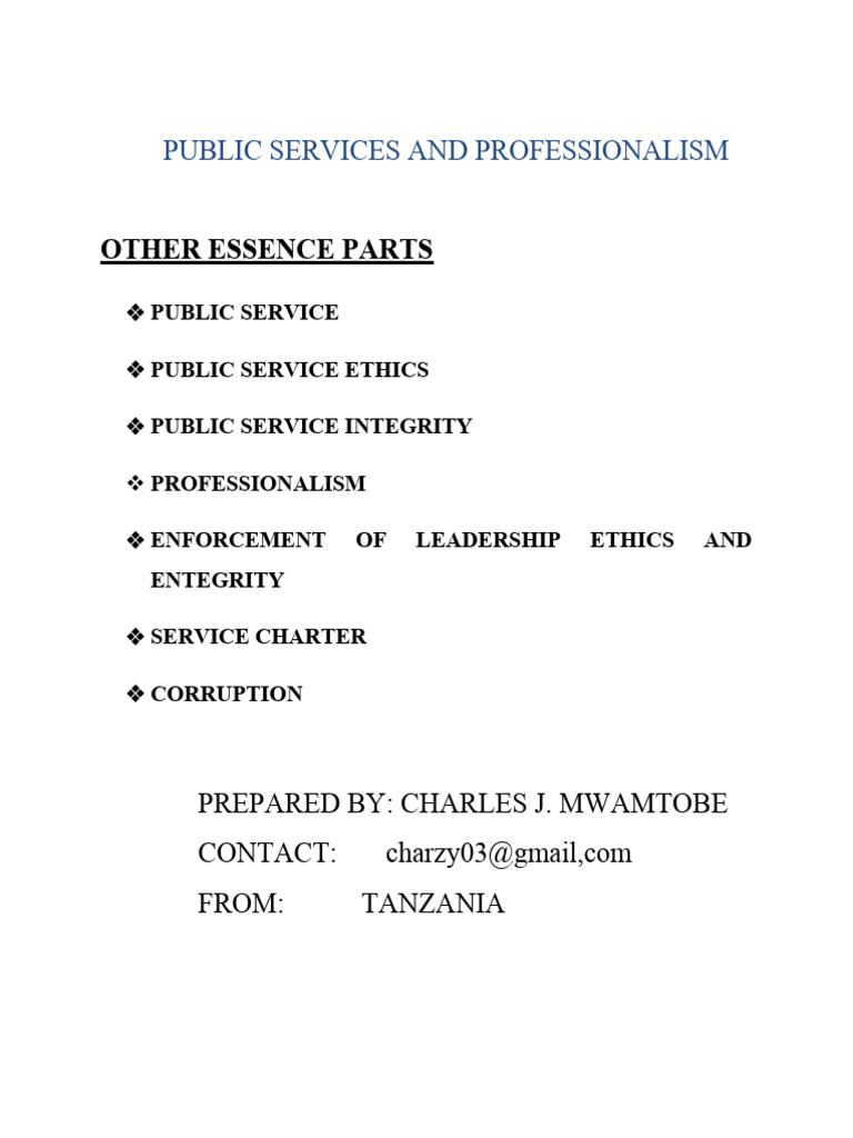 Public Service and Public Ethics | PDF | Corruption | Political Corruption