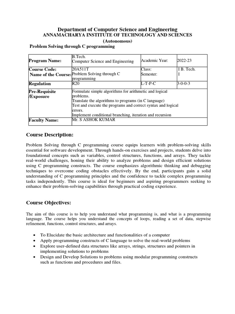 C Programming New Nba Format | PDF | Pointer (Computer Programming ... C Programming New Nba Format | PDF | Pointer (Computer Programming ...