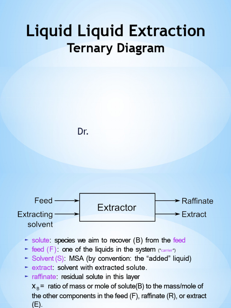 Lecture 13 Liquid Liquid Extraction | PDF | Phase (Matter) | Solubility