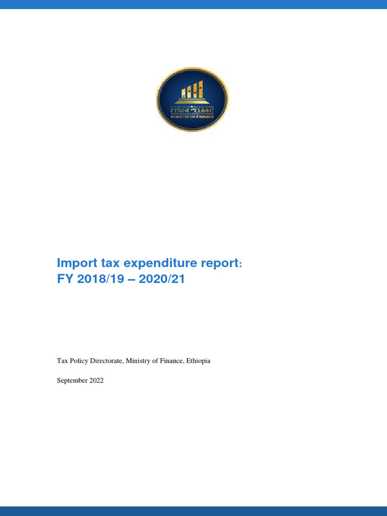 Ethiopia Import Tax Report | PDF | Taxes | Value Added Tax