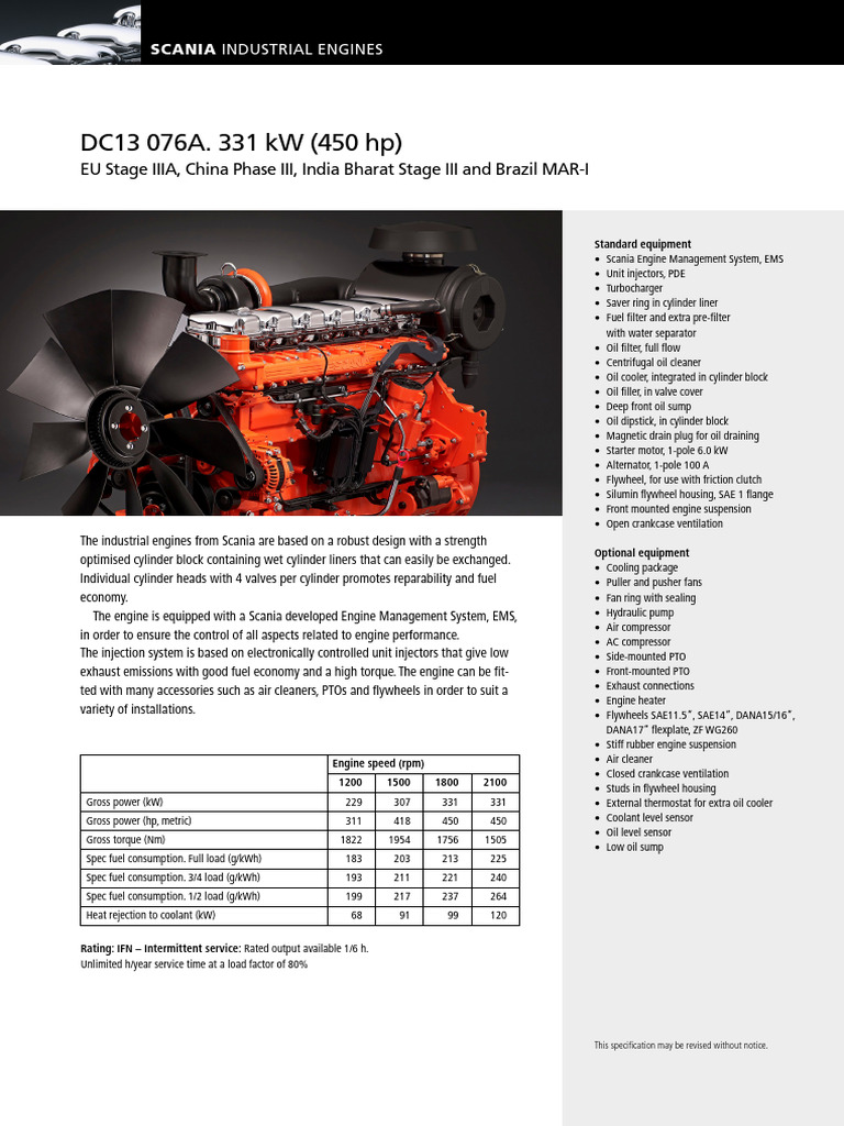DC1376A 331kW | PDF | Horsepower | Engines