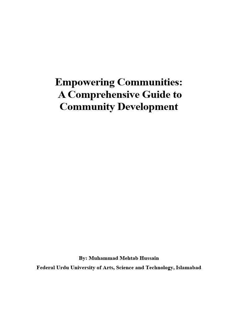 Empowering Communities, Chapter # 1 | PDF | Empowerment | Community