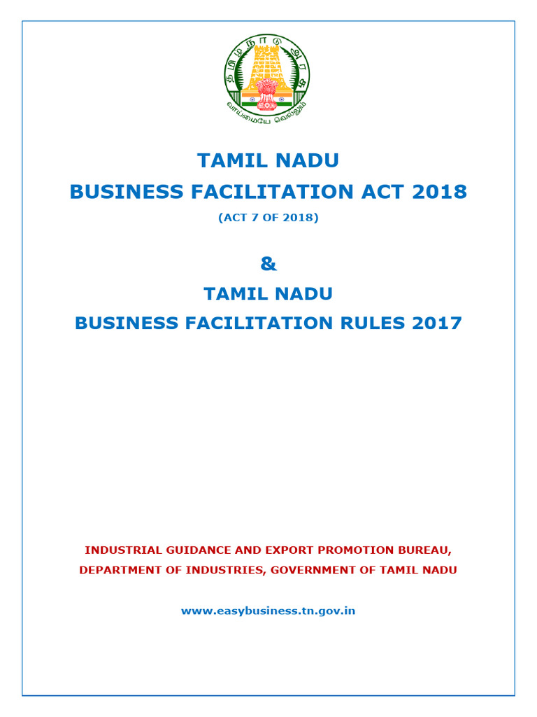 Business Facilitation Act 2018 | PDF