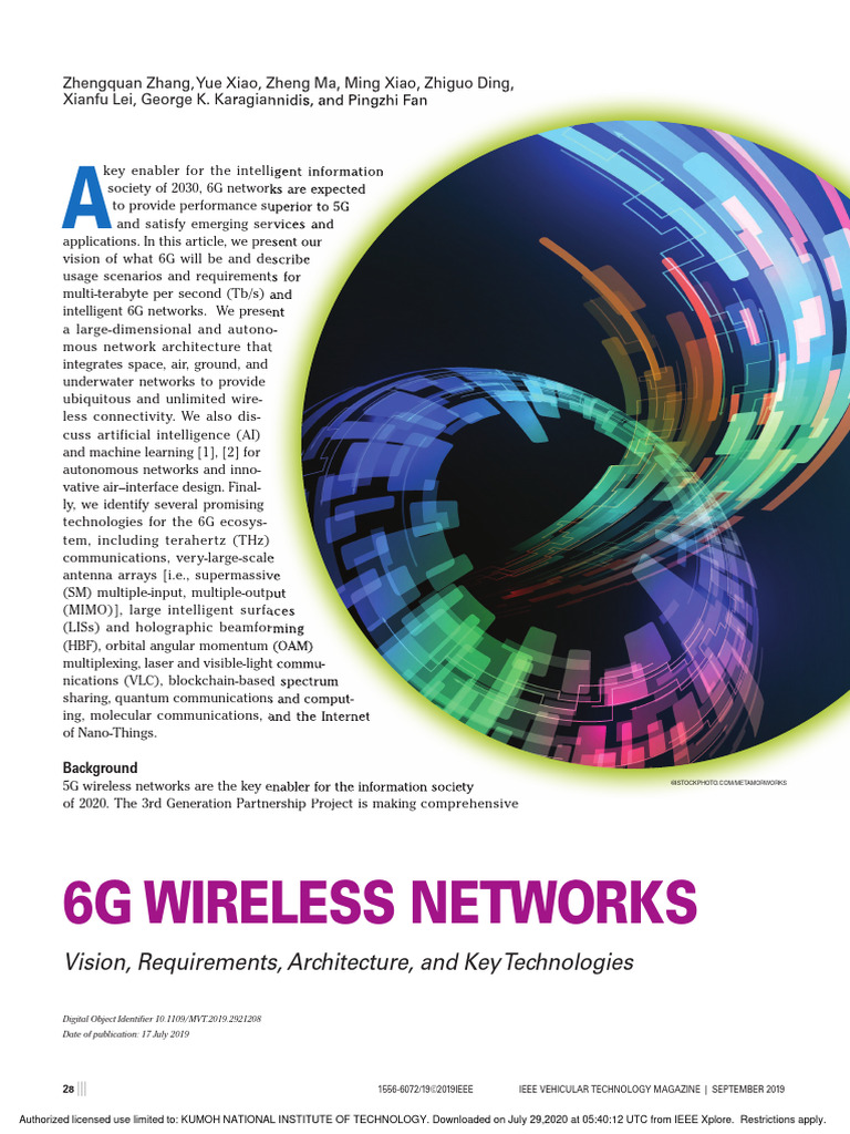 6G Networks: Vision and Technologies | PDF | Computers | Technology ...