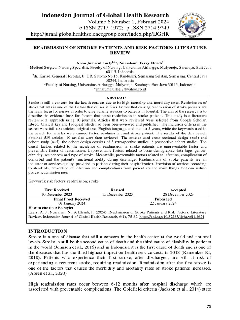 Indonesian Journal of Global Health Research: Volume 6 Number 1 ...