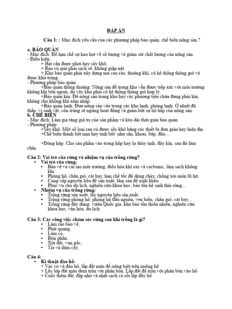 ĐỀ CƯƠNG CN7 GIỮA HK2 (2021-2022) | PDF