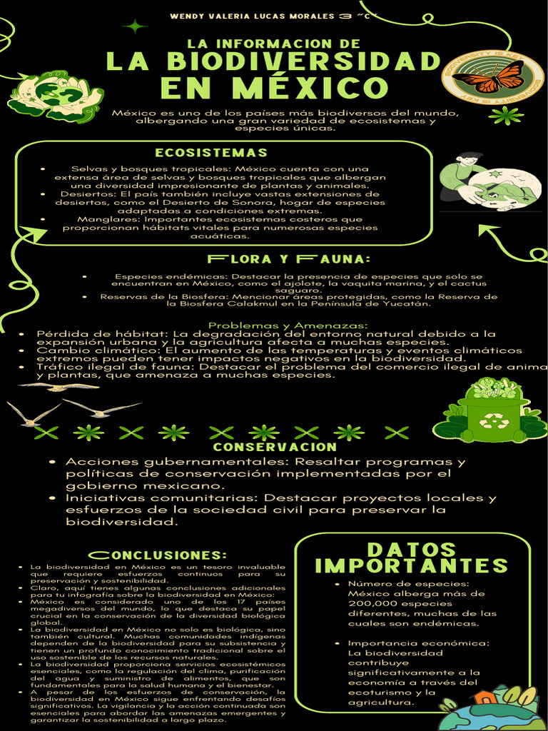Infografía Biodiversidad | PDF | Biodiversidad | México