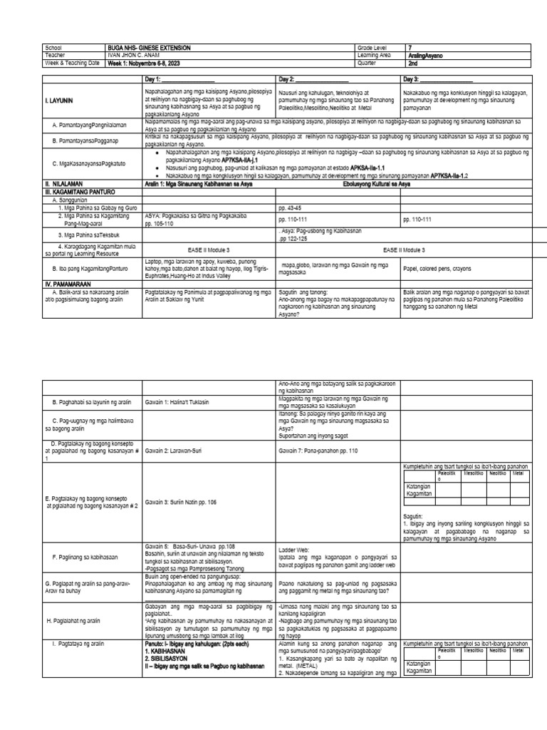 AP7-Q2 DLL Week 1 | PDF