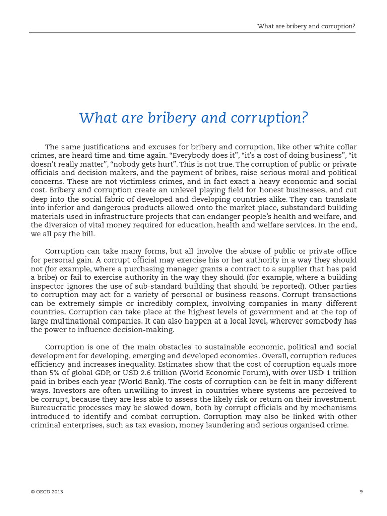 Bribery and Corruption | PDF | Bribery | Political Corruption
