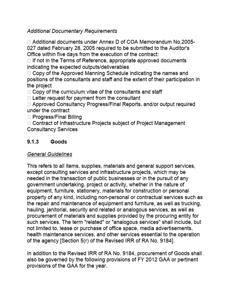 COA Memorandum No. 2005-027 | PDF | Procurement | Real Estate Appraisal