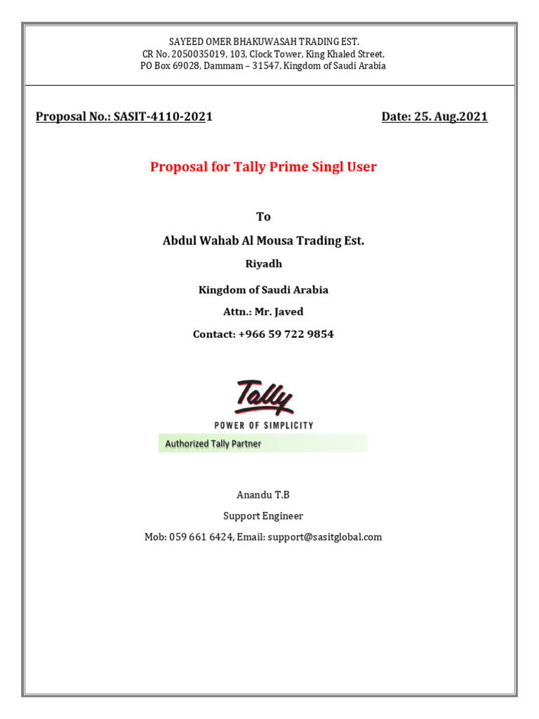 4110-Abdul Wahab Al Mousa Trading Est, TSU & QR Code Cust. (25-08-2021) | PDF | Value Added Tax ...