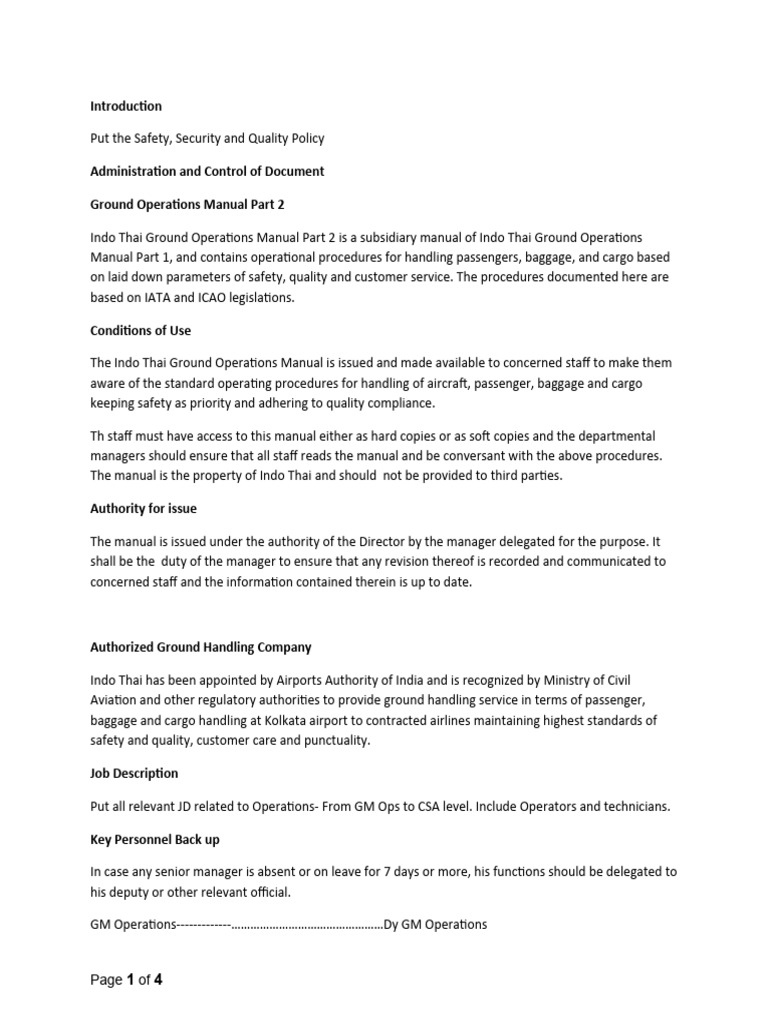 Ground Ops Safety & Quality Guide | PDF | Audit | Safety