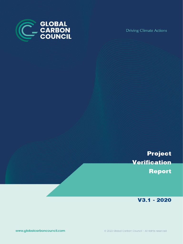 Project Verification Report v3.1 | PDF | Clean Development Mechanism