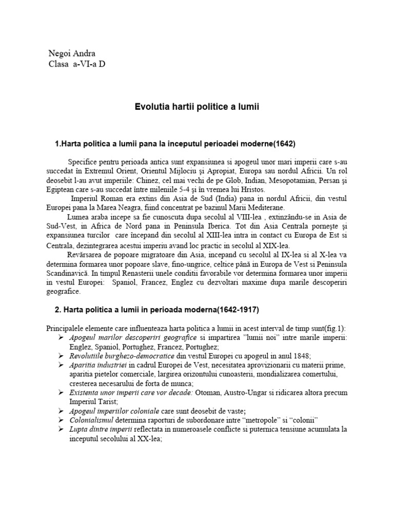 Evolutia Hartii Politice A Lumii | PDF