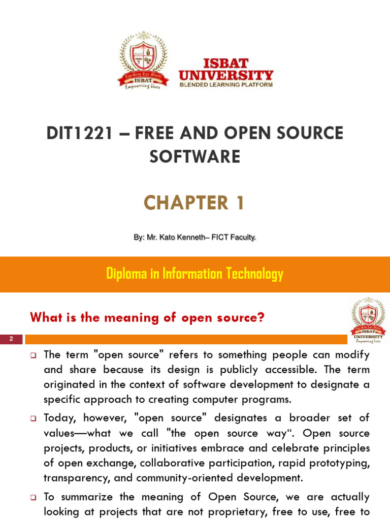 Free and Open Source Software Chapter 1 | PDF | Linux | Unix