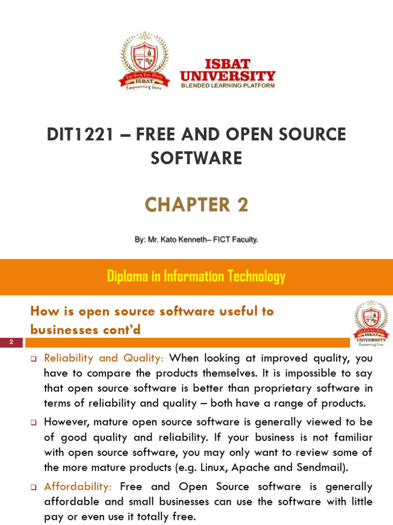 Free and Open Source Software Chapter 2 | PDF | Information Technology | Multimedia