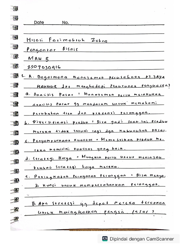 Hilali Fatimahtuh Zahra - Pengantar Bisnis | PDF