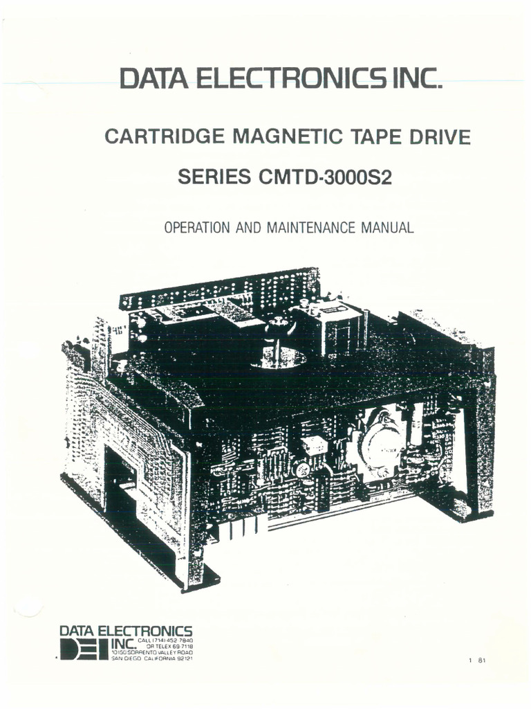 Cartridge Magnetic Tape Drive Series CMTD-300S2 | PDF | Electrical ...