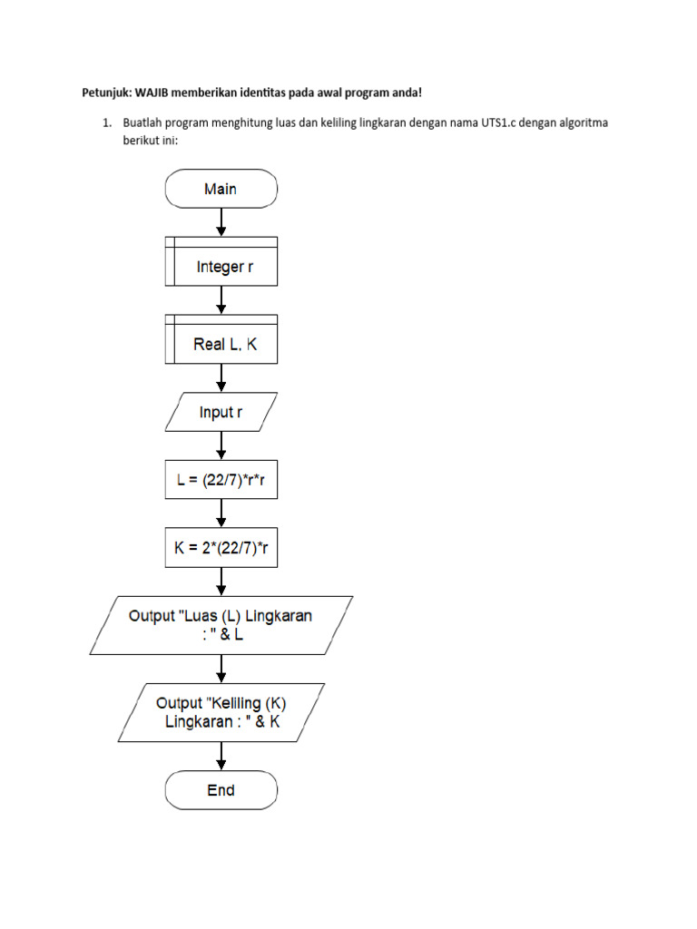 UTS Praktikum Logika Dan Algoritma Pemrograman | PDF