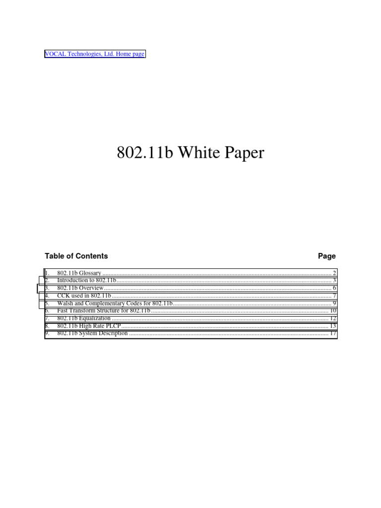 802.11b wp1pdf | Download Free PDF | Ieee 802.11 | Modulation