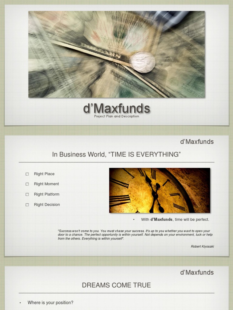 D'maxfunds: Project Plan and Description | PDF | United States Dollar ...